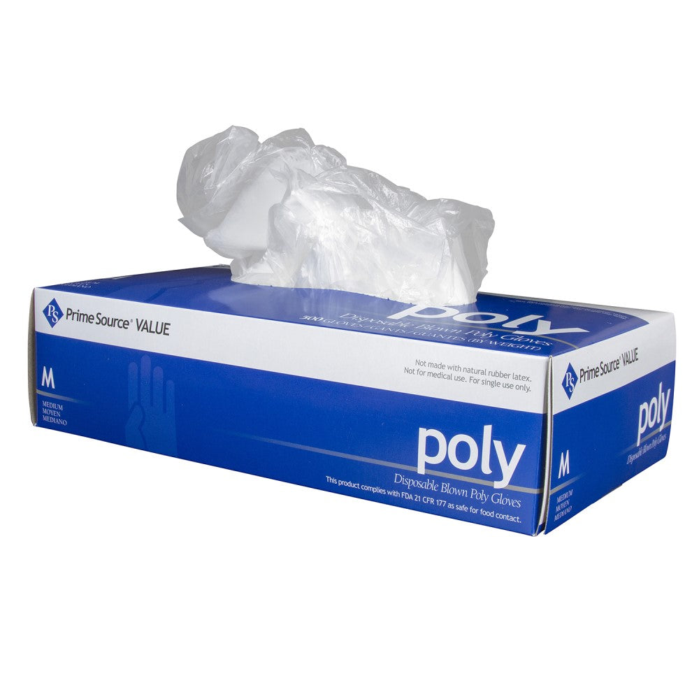Prime Source® Blown Poly Value Glove, Clear, .3 Mil – Klear Right ...