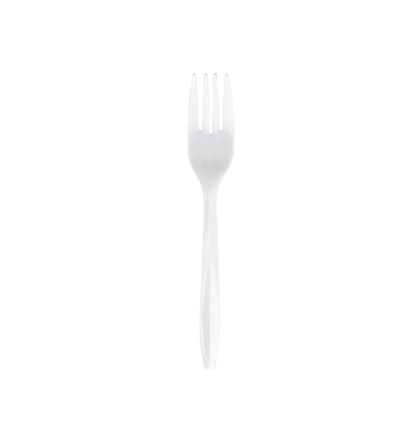 Prime Source® Polypropylene Wrapped Fork, White, Medium Weight – Klear ...